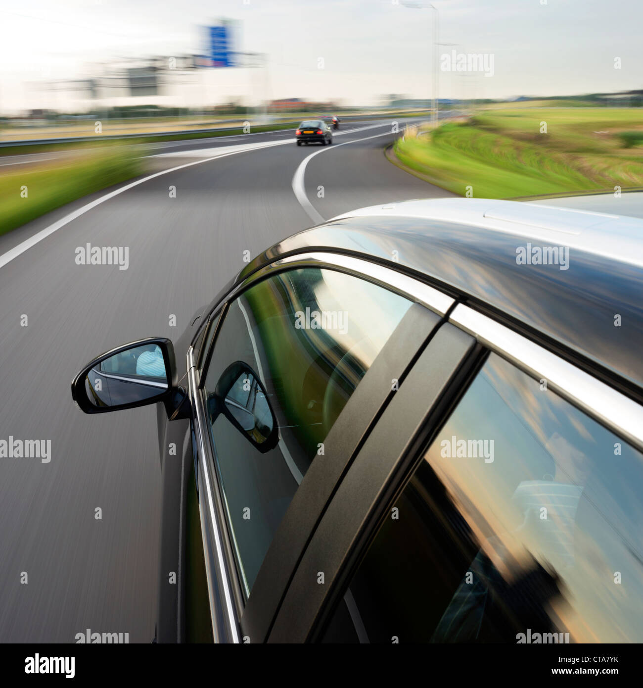 Car Drivng Down Ramp