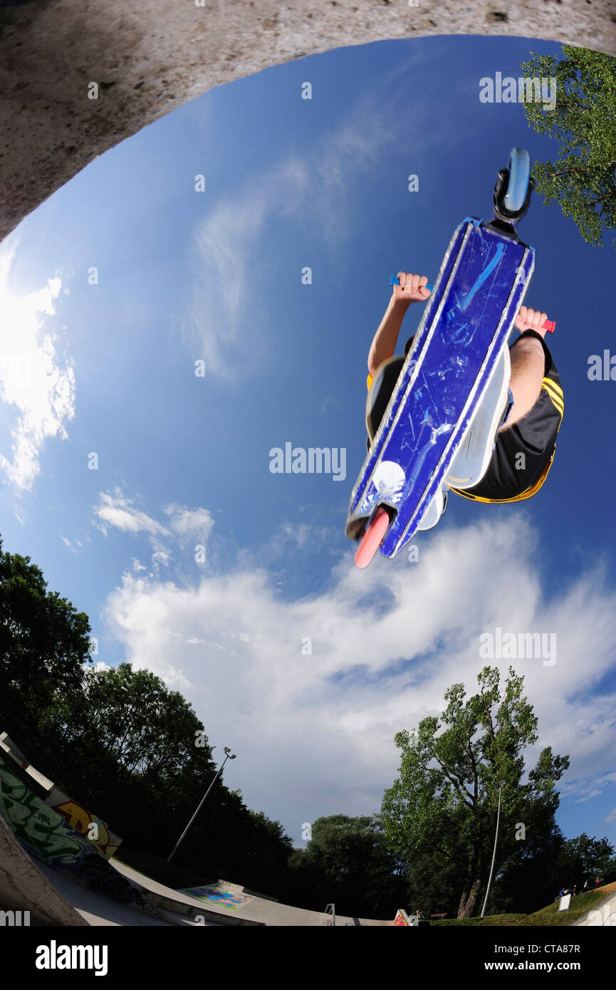 Scooter jump hi-res stock photography and images - Alamy