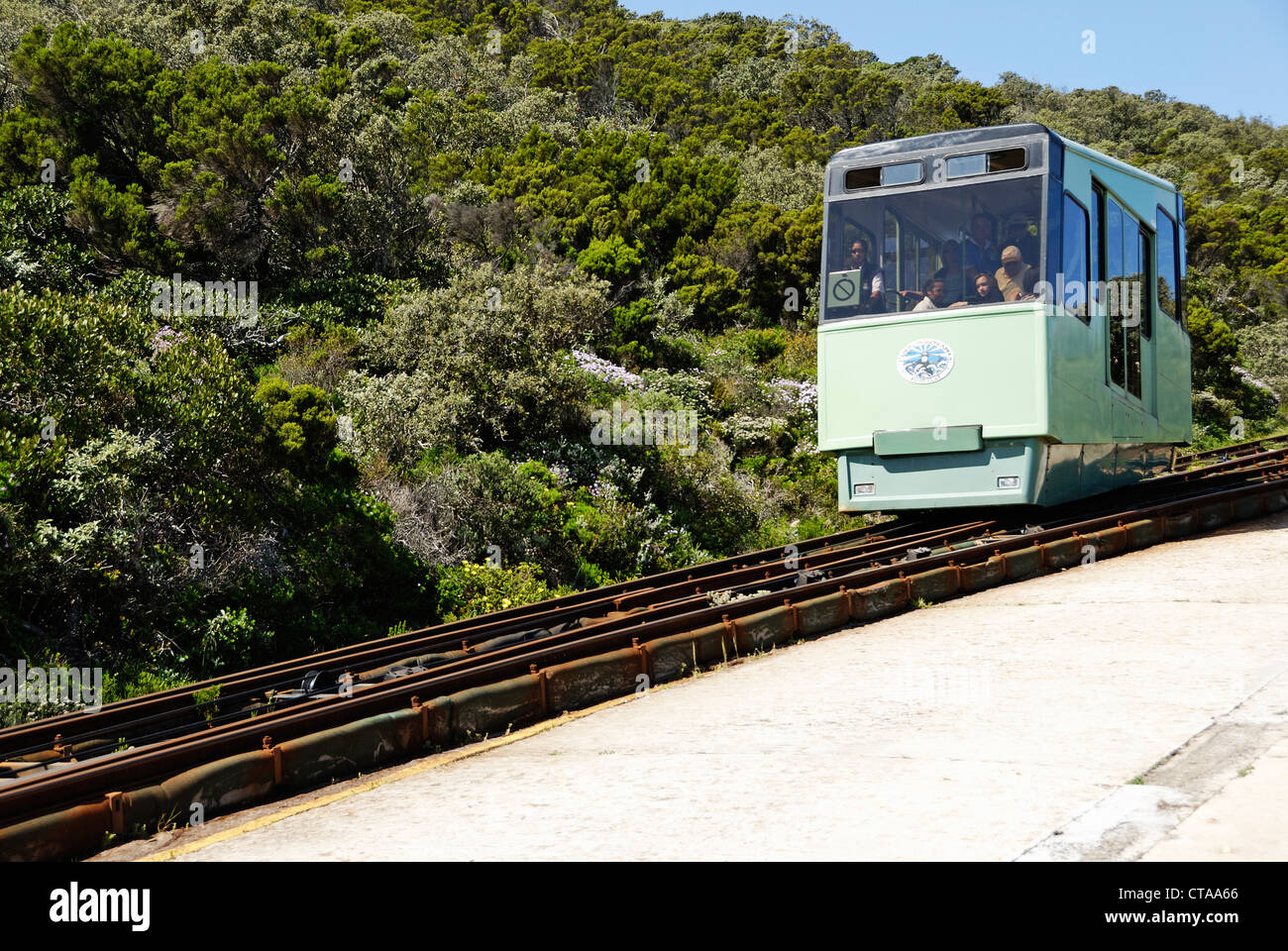 Funicular railway to the viewing point, Cape Point, Cape of Good Hope ...