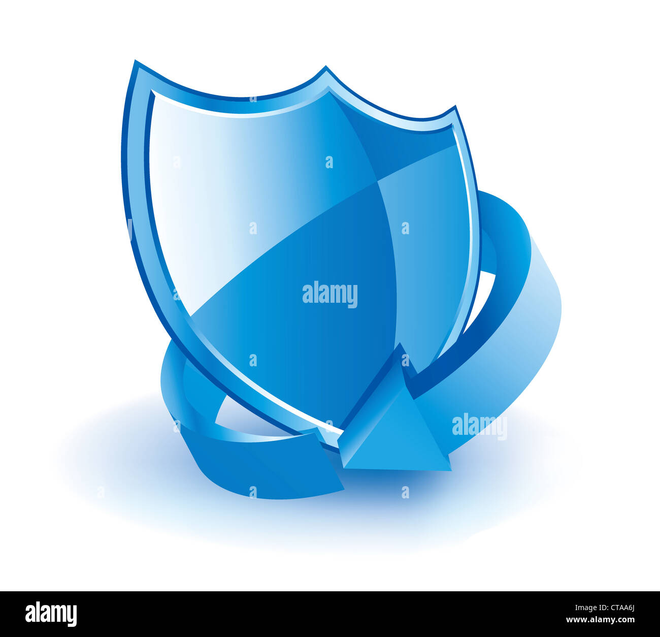 vector shield icon with arrow Stock Photo - Alamy