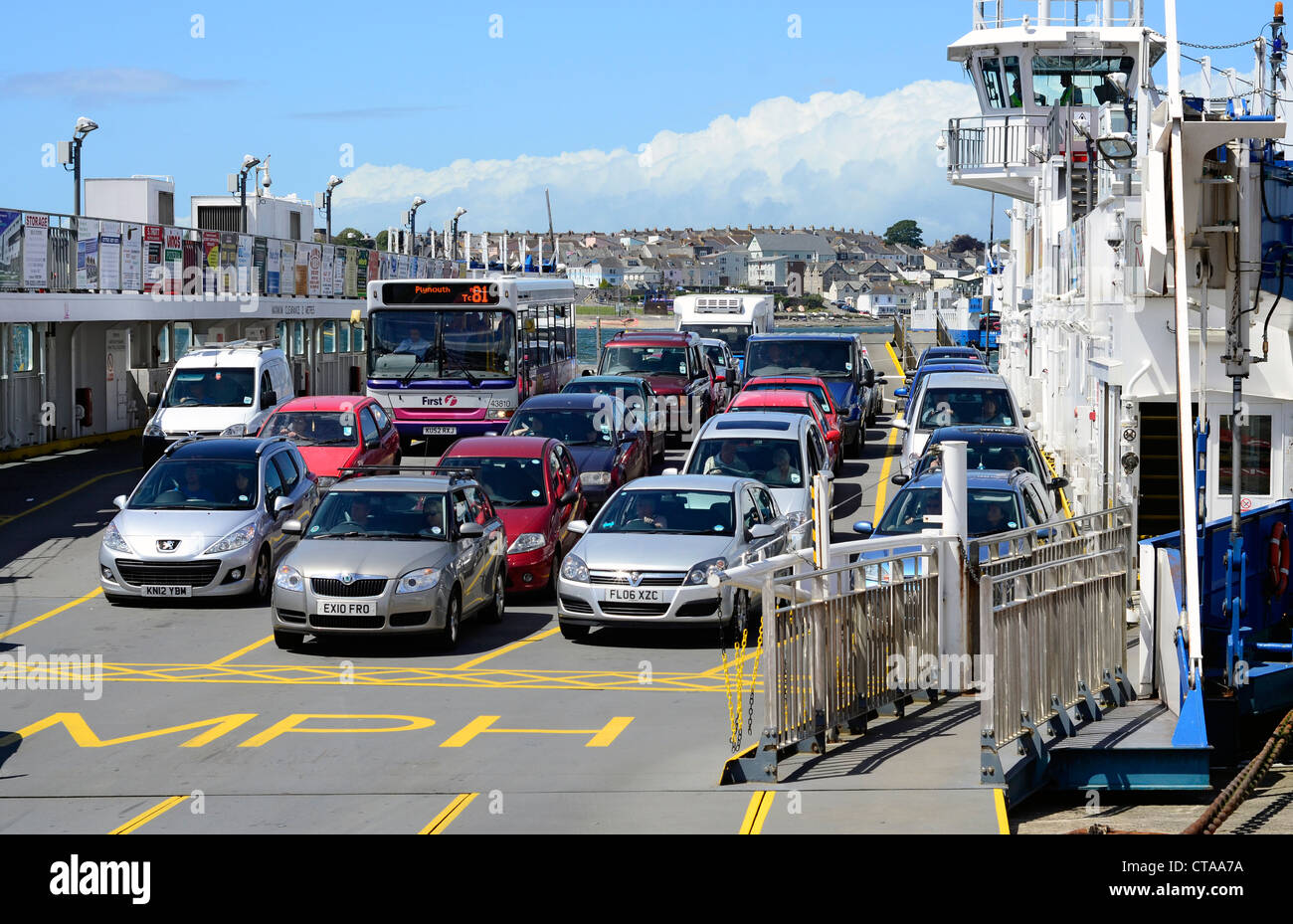 Torpoint ferry Devonport Devon UK Stock Photo - Alamy