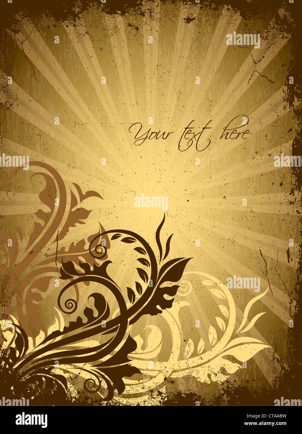 vintage floral background vector illustration Stock Photo - Alamy