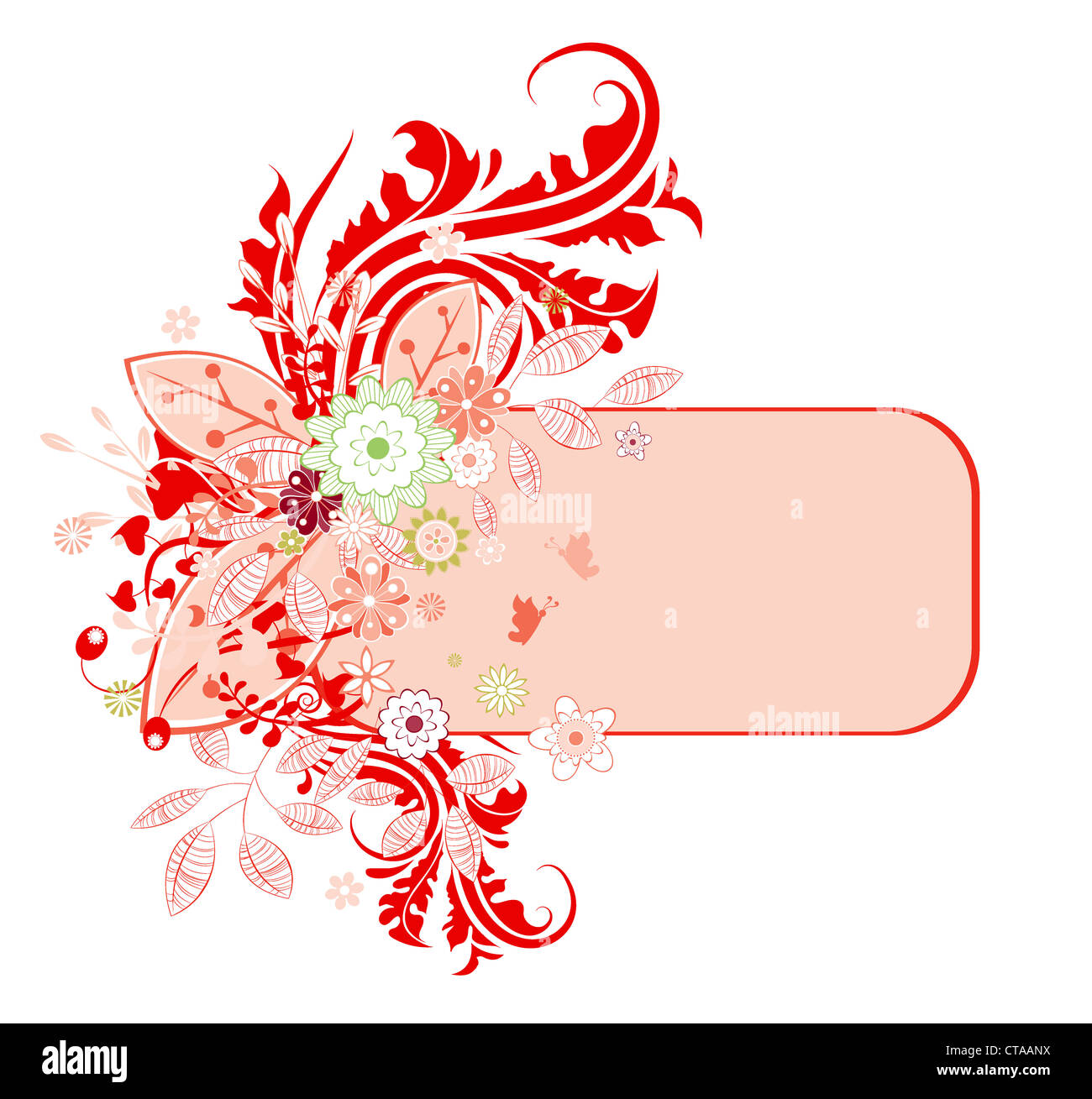 abstract floral frame vector illustration Stock Photo - Alamy