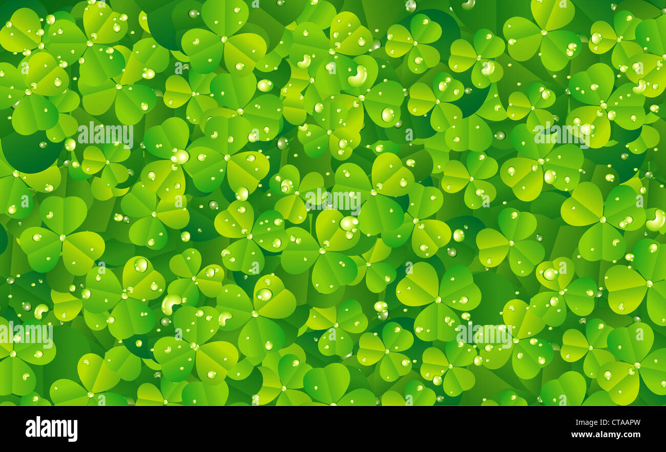 spring clover vector illustration Stock Photo - Alamy