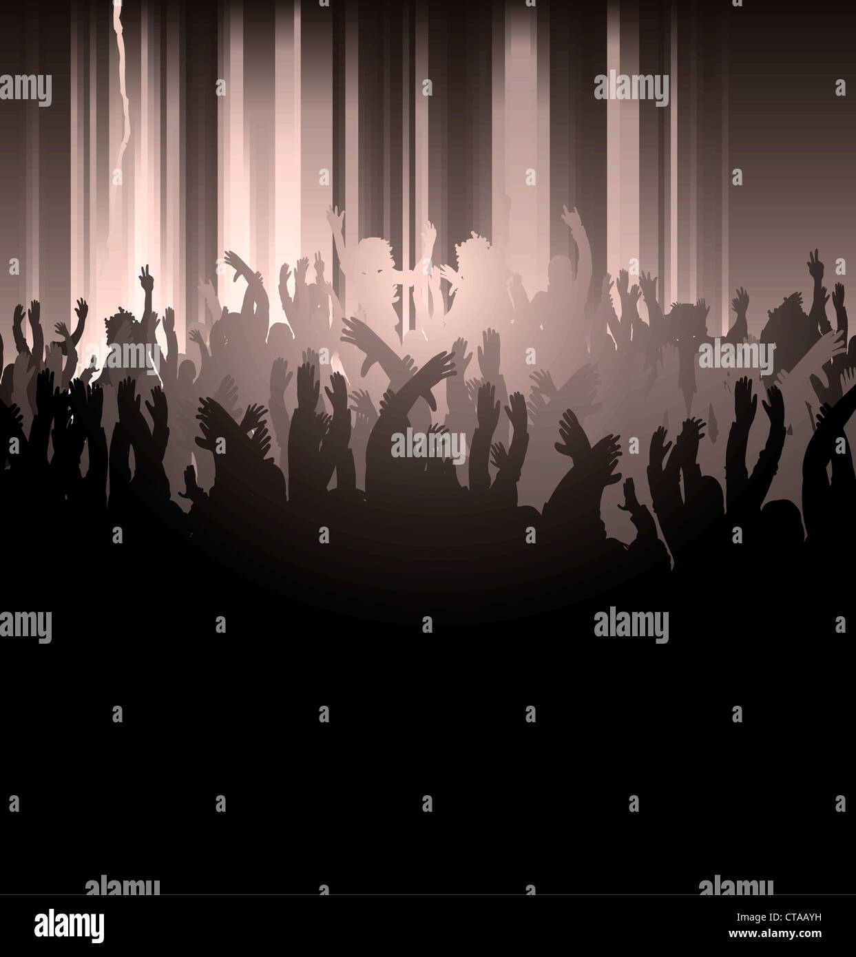 vector concert poster with crowd Stock Photo - Alamy
