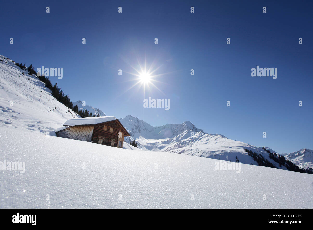 Alpine hut in arlberg hi-res stock photography and images - Alamy