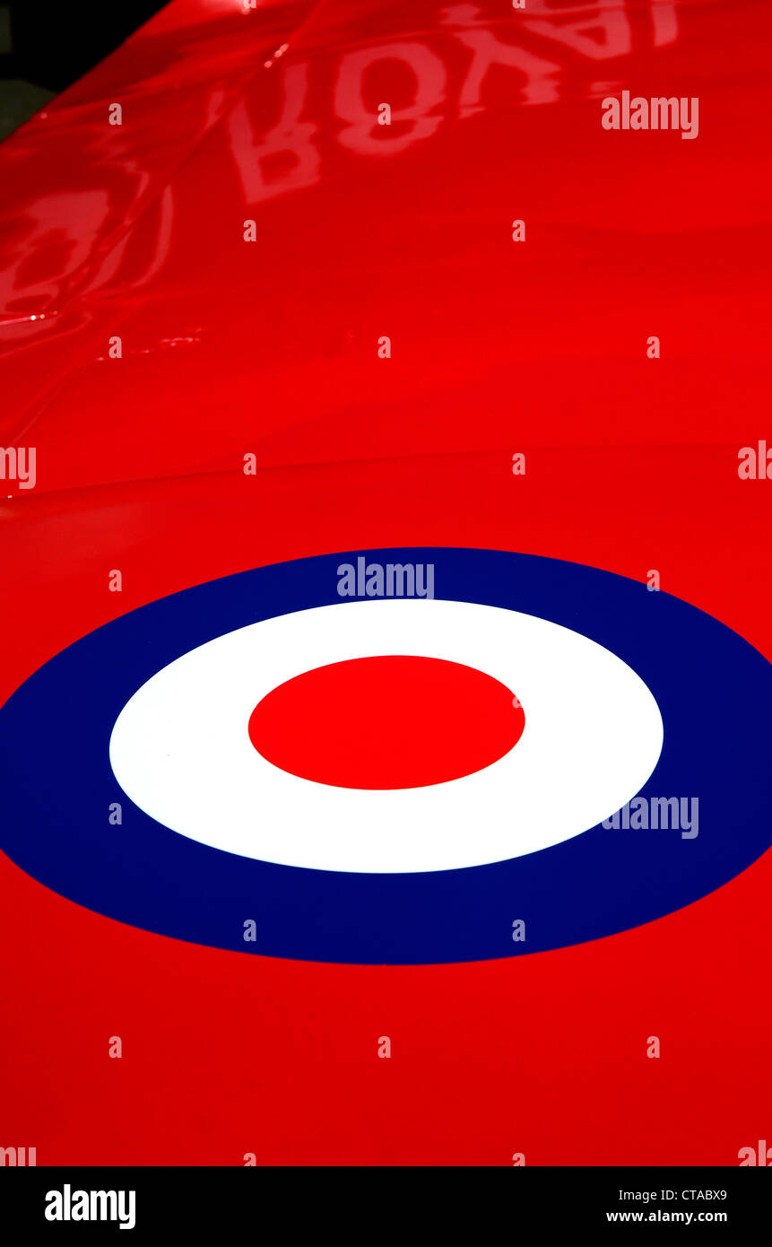 Wing of Red Arrows Jet with RAF logo Stock Photo - Alamy