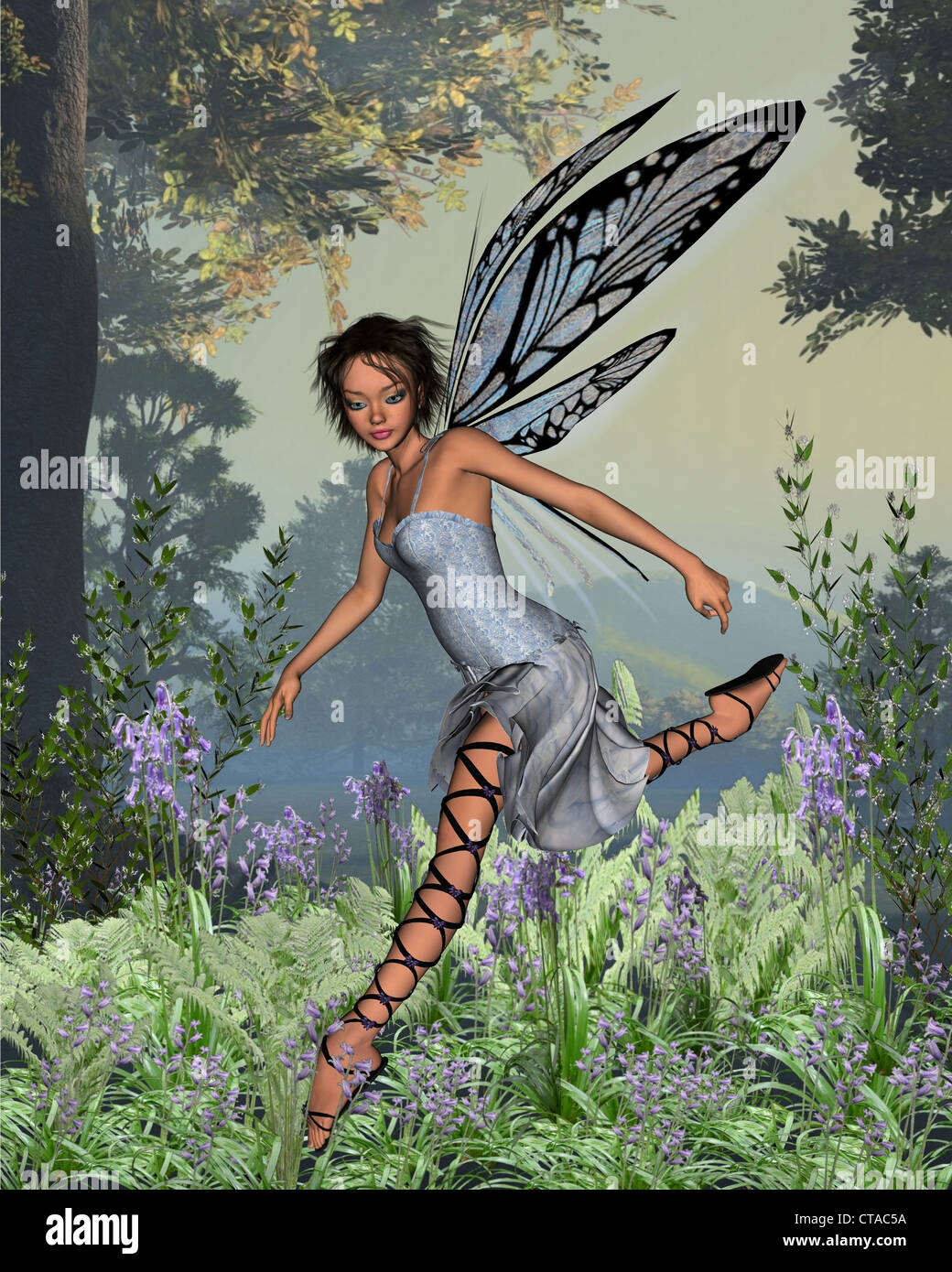 Digital render pretty spring fairy hi-res stock photography and images ...
