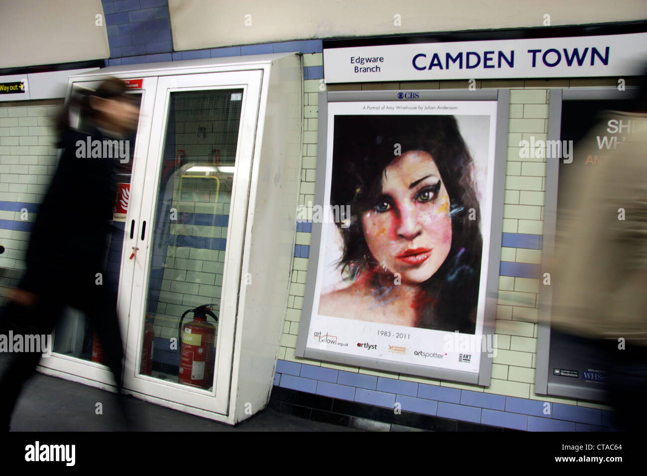 Tribute to Amy Winehouse at Camden Town Underground Station in London ...