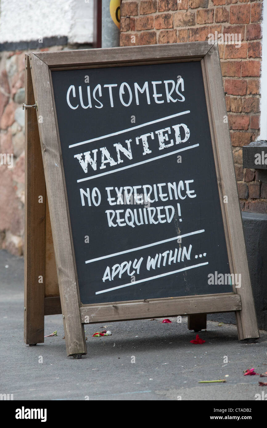 Sign for customers hi-res stock photography and images - Alamy