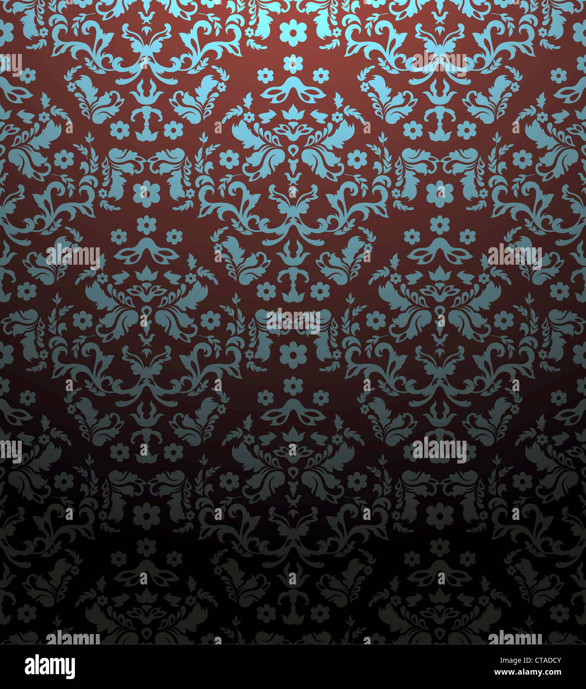 damask seamless pattern vector illustration Stock Photo - Alamy