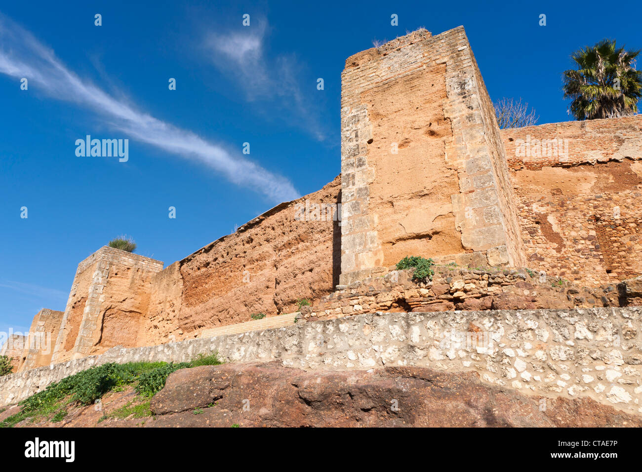 Niebla, Huelva Province, Andalusia, southern Spain. Walls surrounding ...