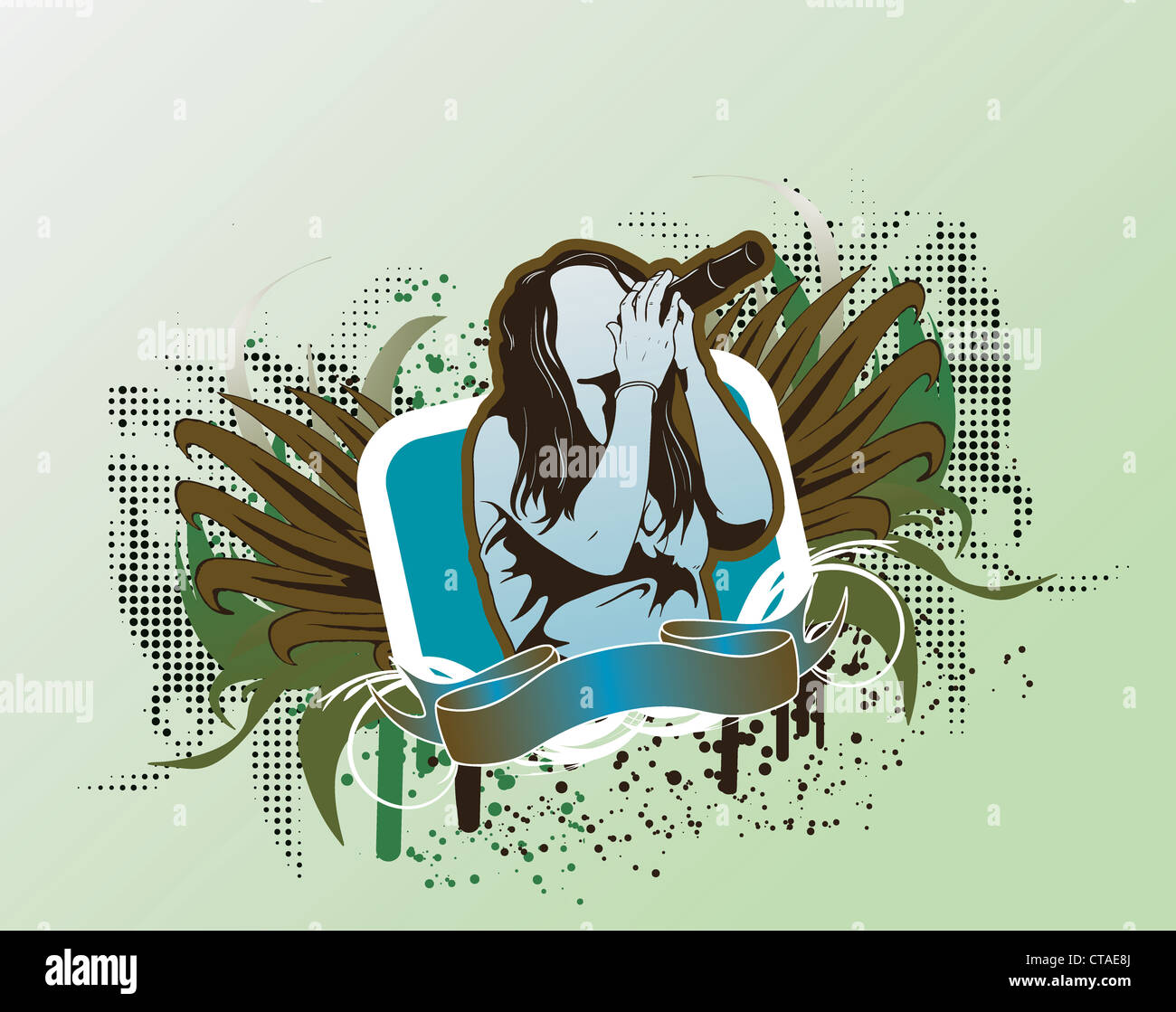 vector concert poster with singer Stock Photo - Alamy