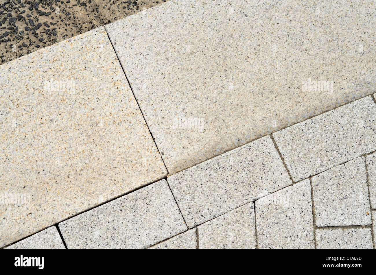 nice new granite pavement curb Cornwall Uk Stock Photo - Alamy