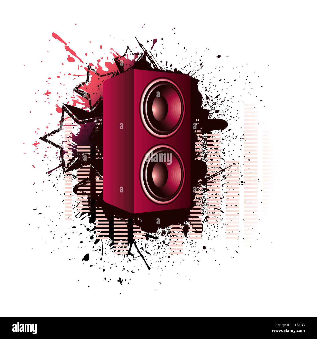 vector concert poster with speakers Stock Photo - Alamy