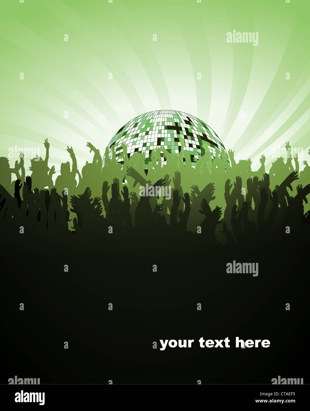 vector concert poster with crowd Stock Photo - Alamy