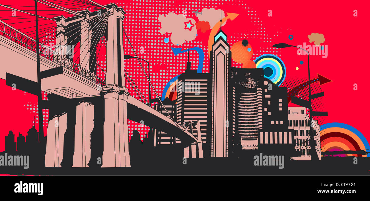 urban abstract background vector illustration Stock Photo - Alamy