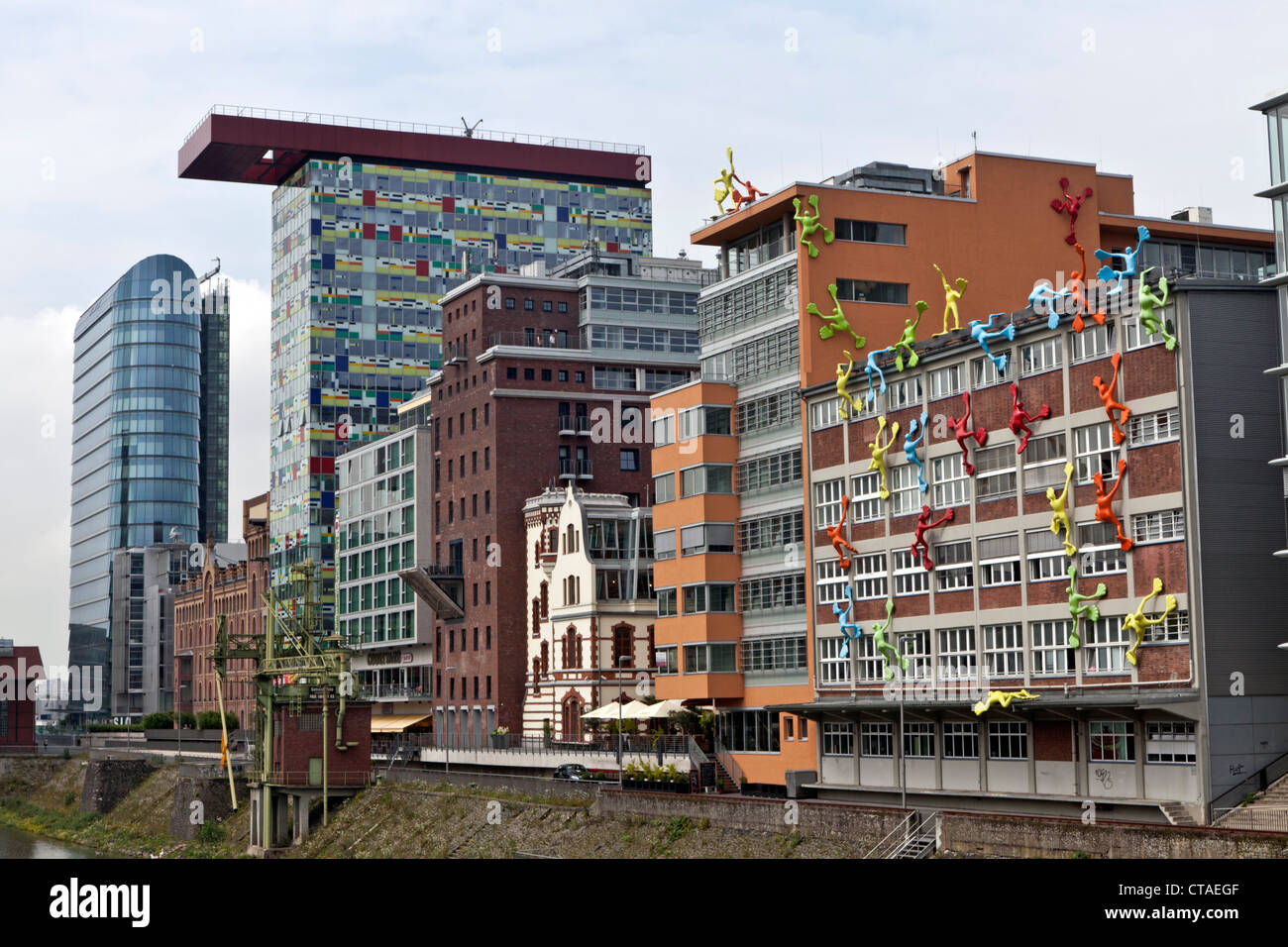 Buildings of the Medienhafen, Duesseldorf, Germany, Europe Stock Photo ...