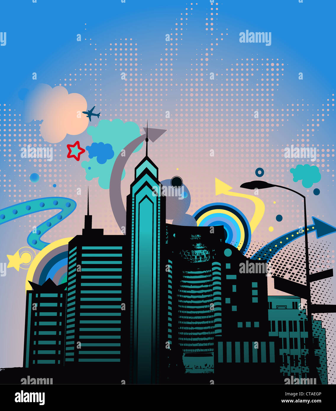 urban abstract background vector illustration Stock Photo - Alamy