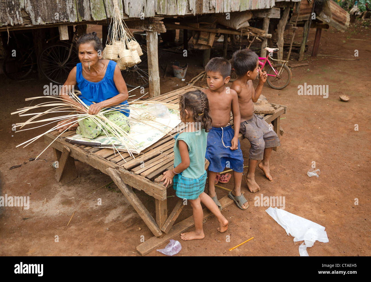 Cambodia rural people family hi-res stock photography and images - Alamy