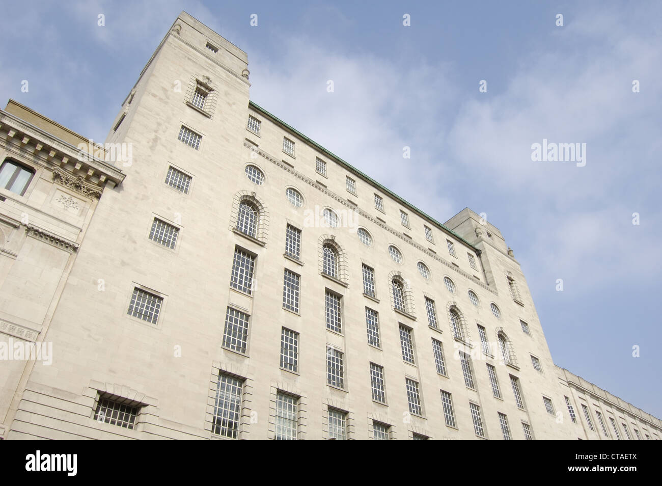 Traditional stone office building in the City, London, England Stock ...
