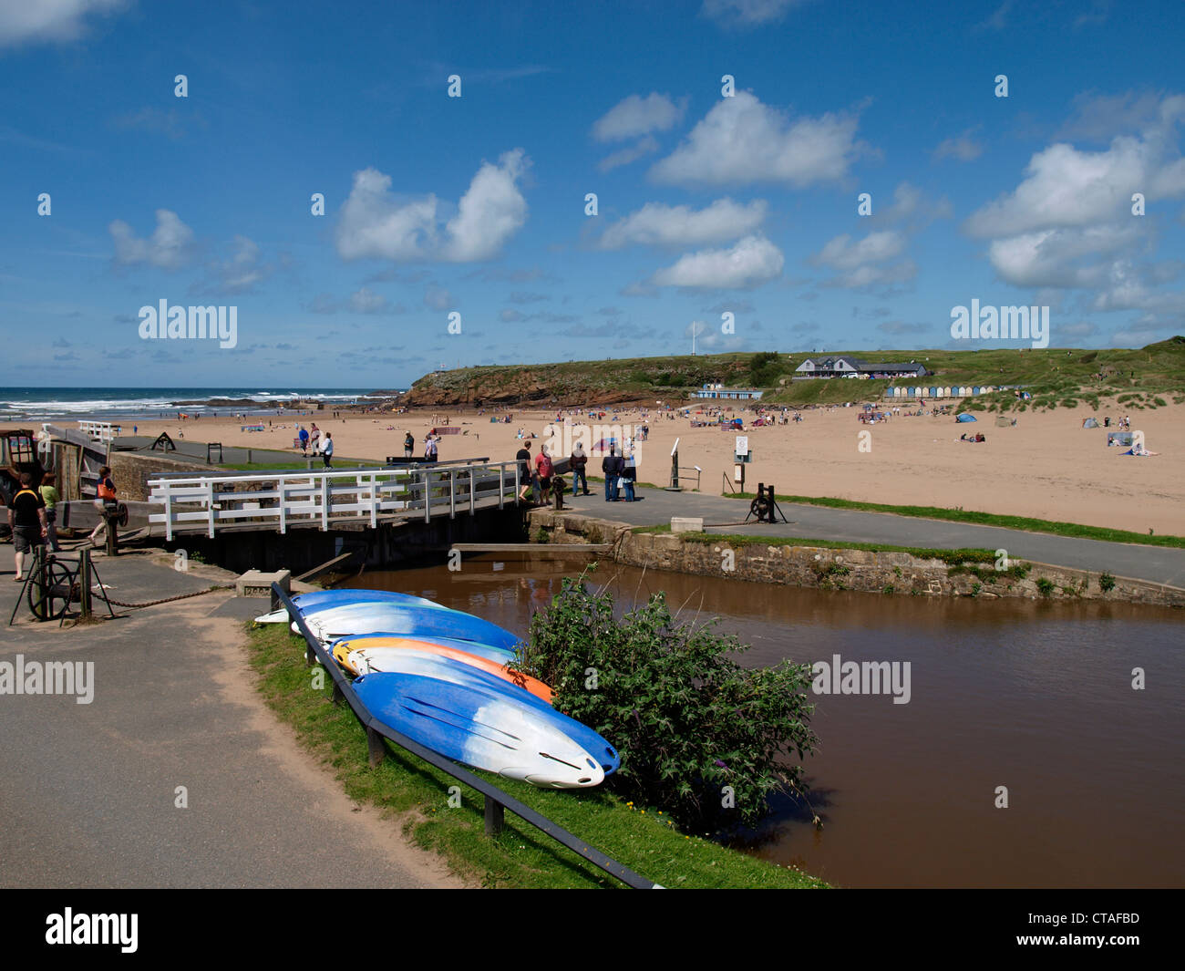 Bude Cornwall Uk Canal Sea Stock Photos & Bude Cornwall Uk Canal Sea ...