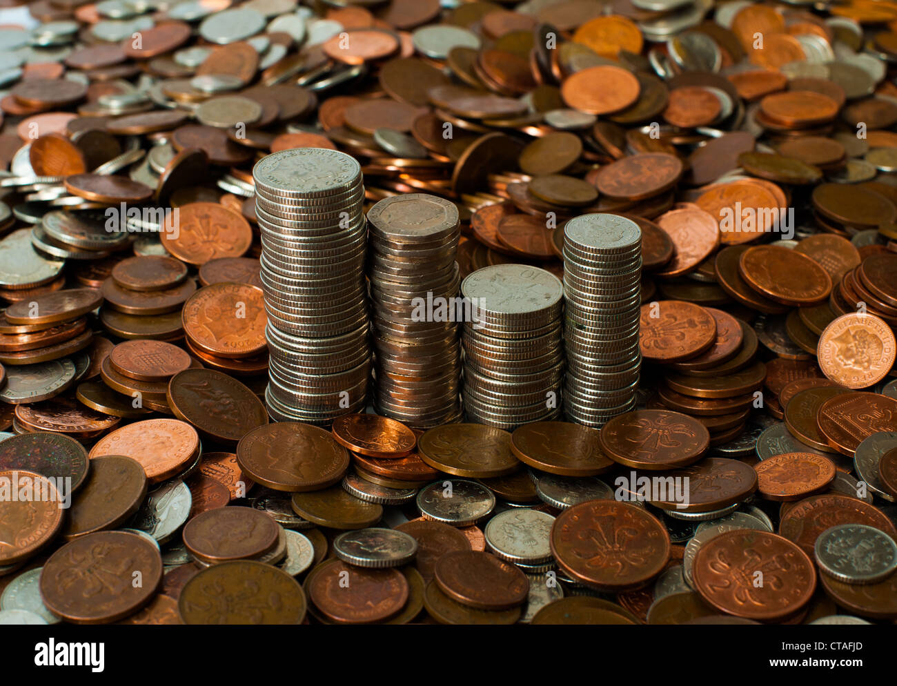 Pile Of British Coins High Resolution Stock Photography and Images - Alamy