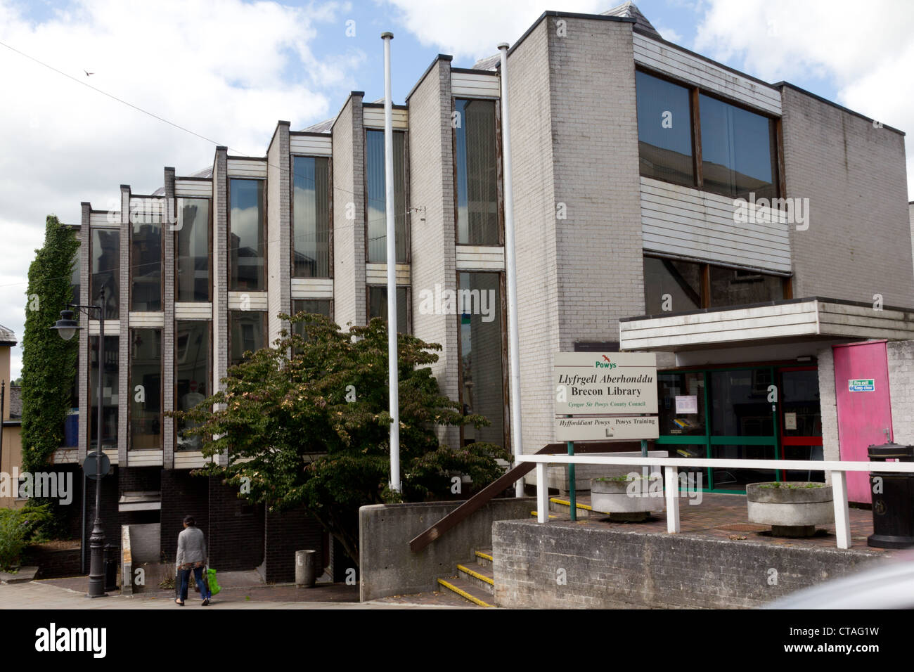 Brecon Public Library Stock Photo - Alamy