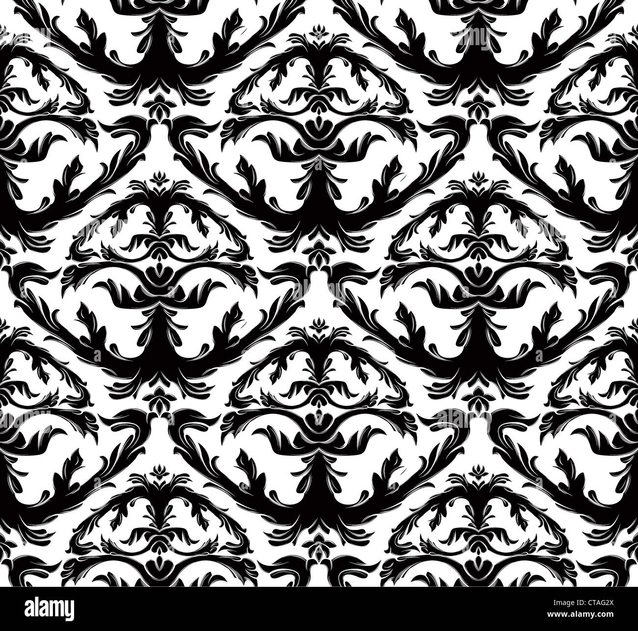 baroque seamless pattern vector illustration Stock Photo - Alamy
