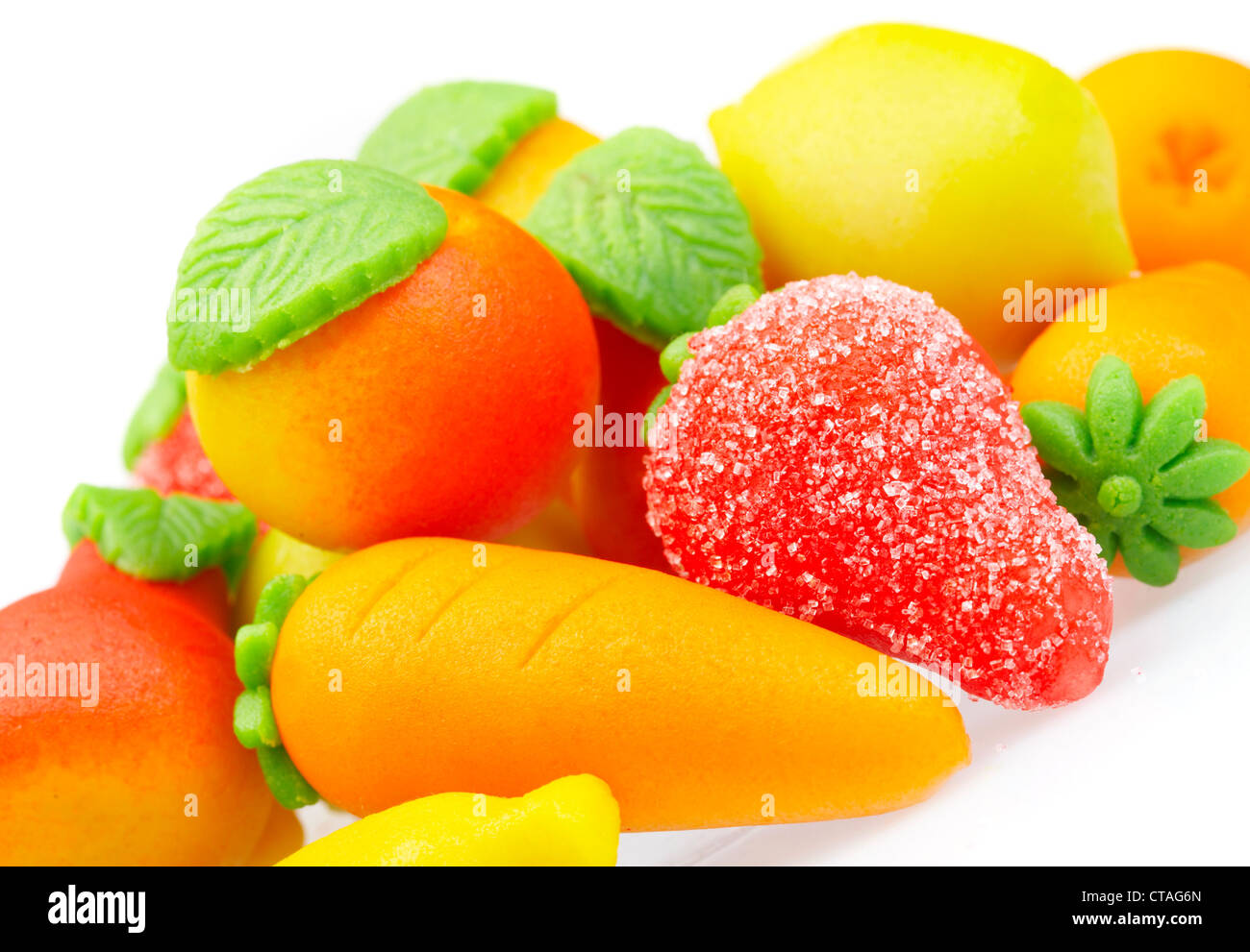 The sweets marzipan. In the form of fruit Stock Photo - Alamy