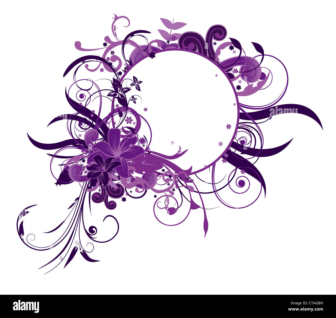 abstract illustration of a frame with floral Stock Photo - Alamy
