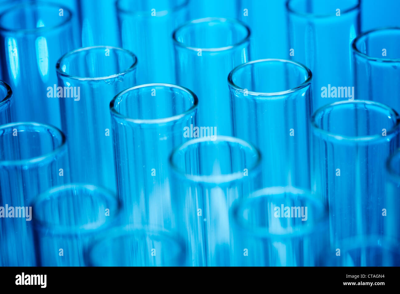 Test Tubes on blue Stock Photo - Alamy