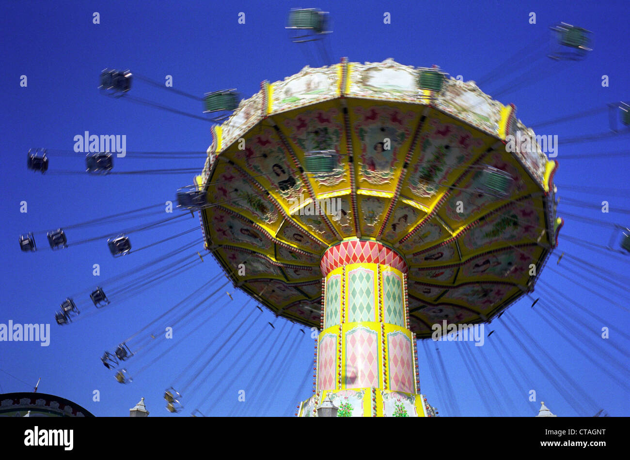 Rostock, a carousel at the Hanse Sail 2004 Stock Photo - Alamy