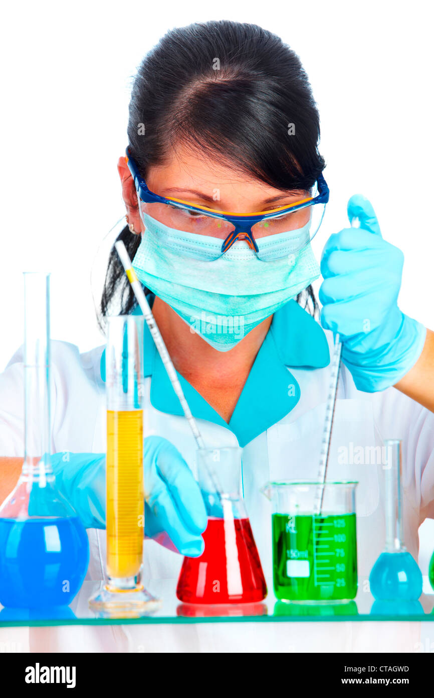 Young scientist in laboratory with test tubes Stock Photo - Alamy