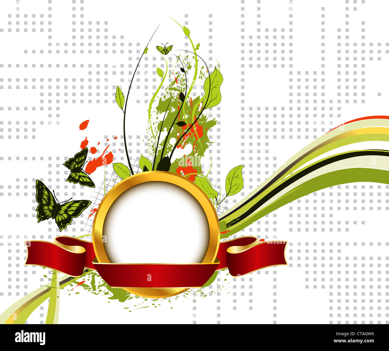 vector label with abstract background Stock Photo - Alamy