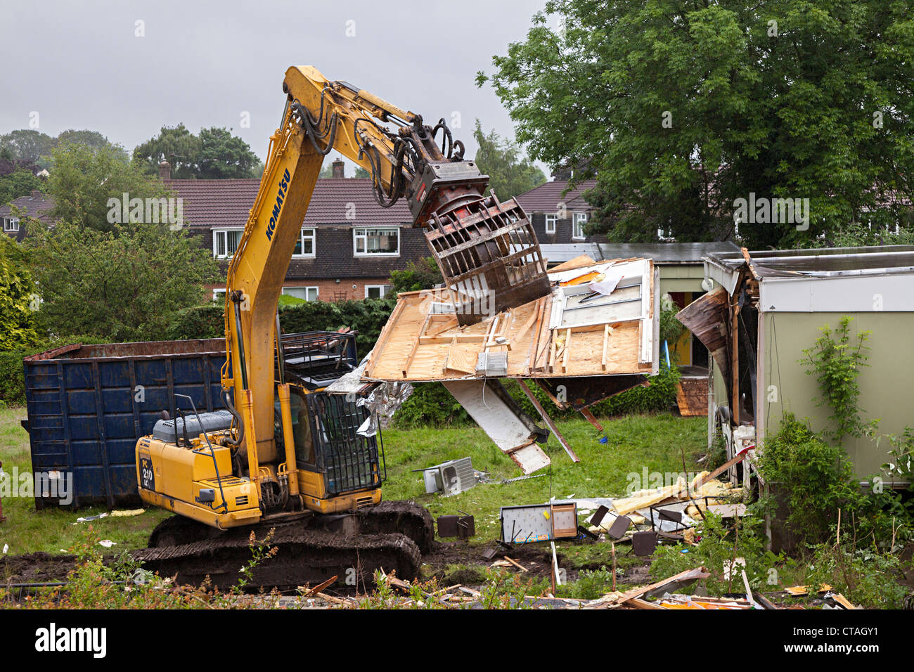 Demolition of old school buildings, Llanfoist village school ...