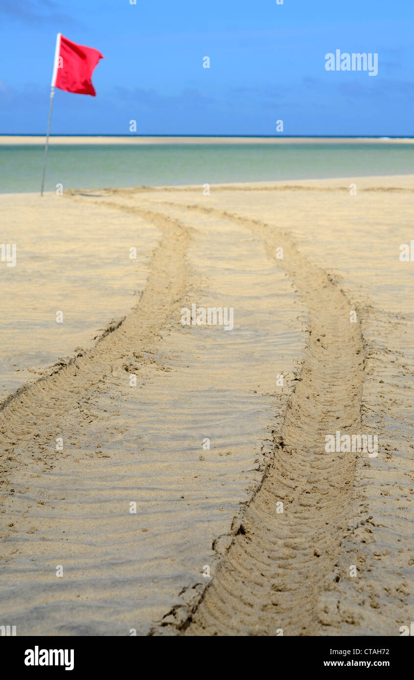 Red flag beach Cornwall UK Stock Photo - Alamy