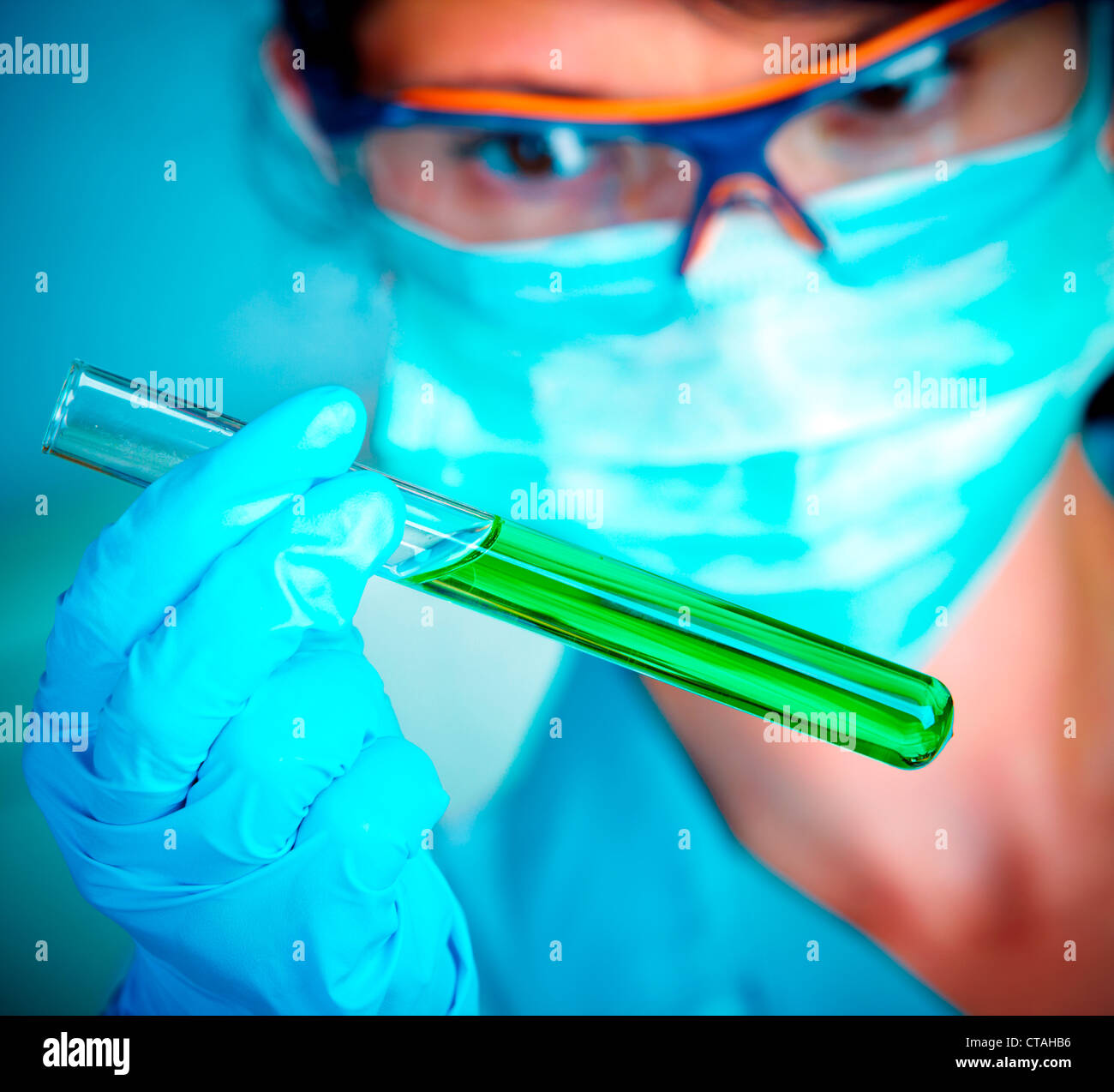 Young scientist in laboratory with test tubes Stock Photo - Alamy