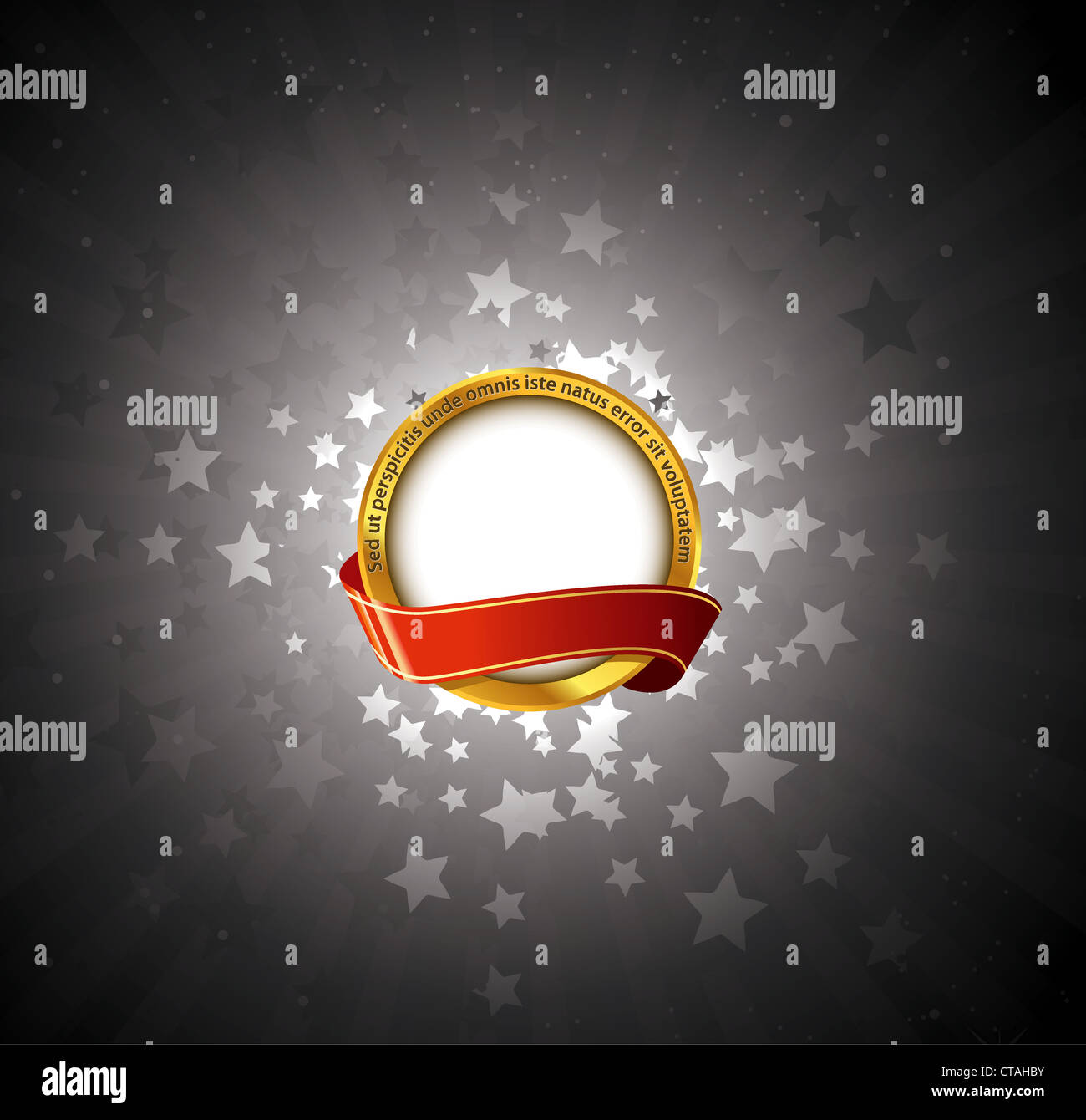 label with stars vector background Stock Photo - Alamy