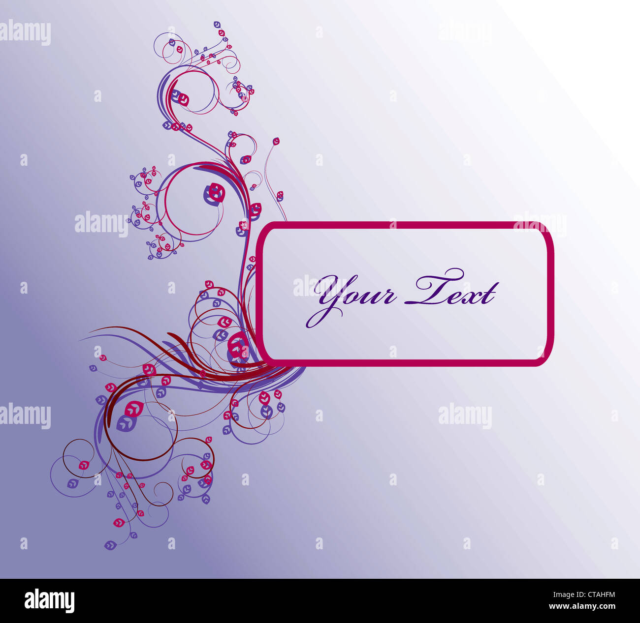 abstract floral frame vector illustration Stock Photo - Alamy