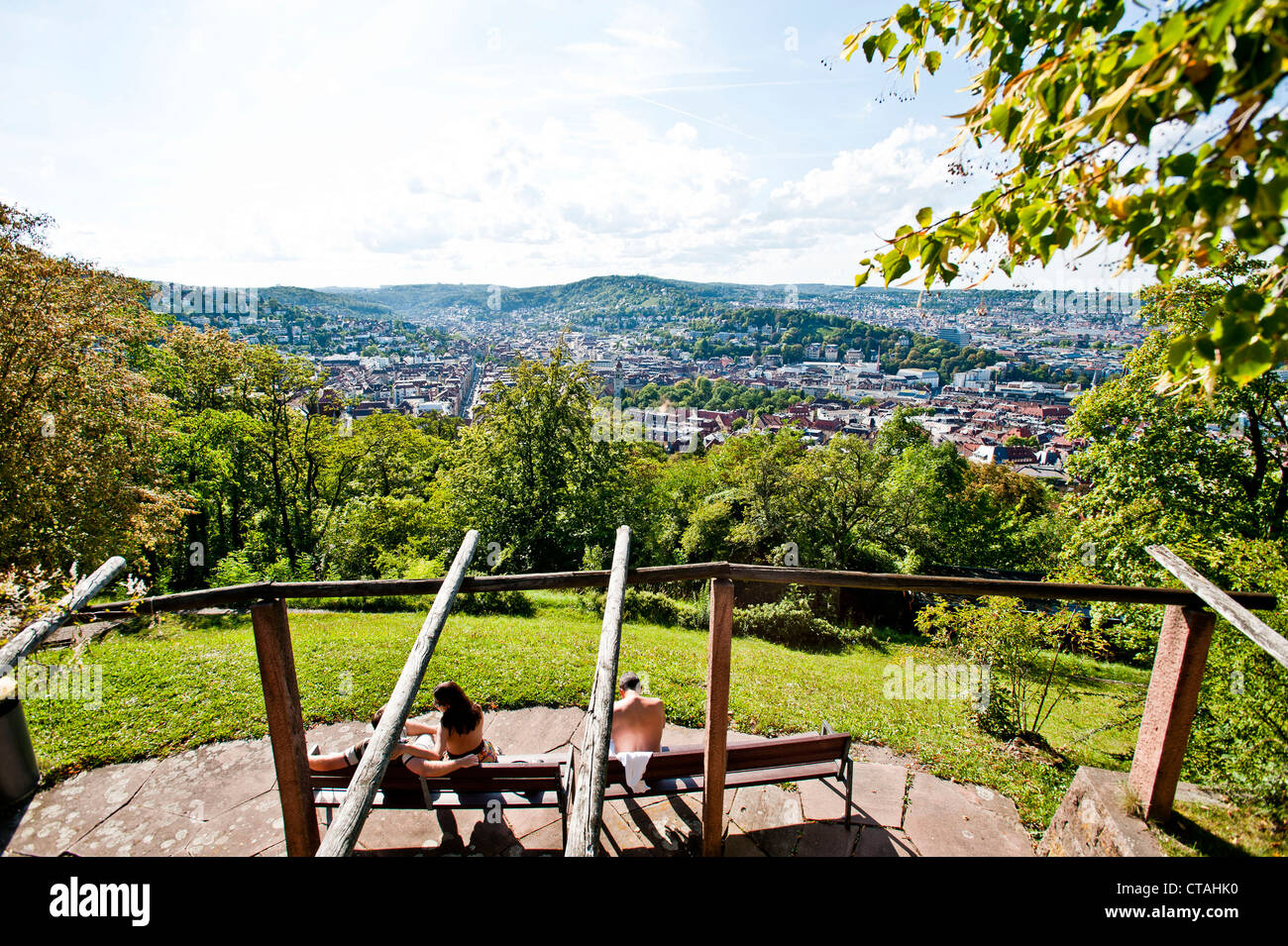People are looking to Stuttgart, Baden-Wurttemberg, Germany Stock Photo ...