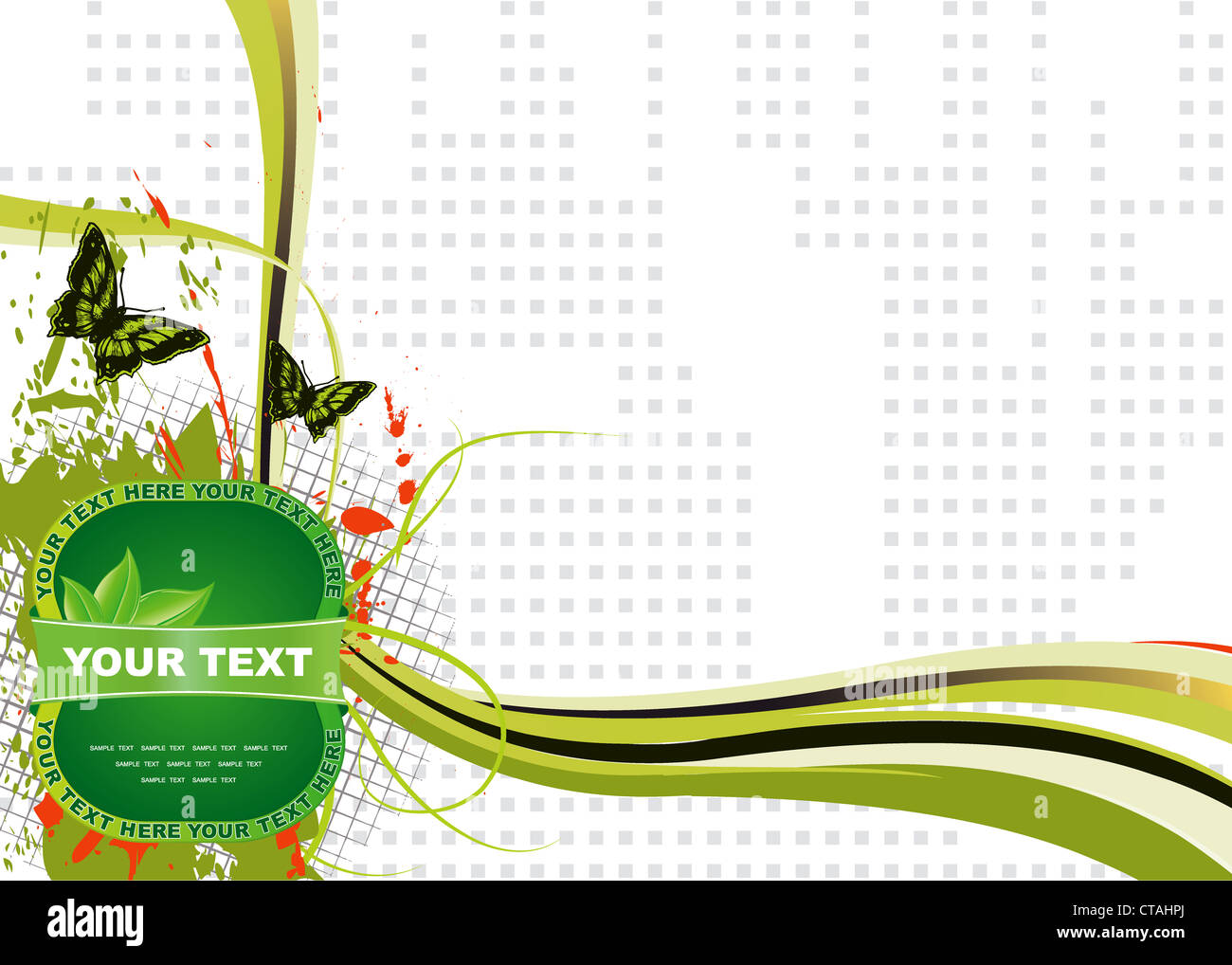 vector label with abstract background Stock Photo - Alamy