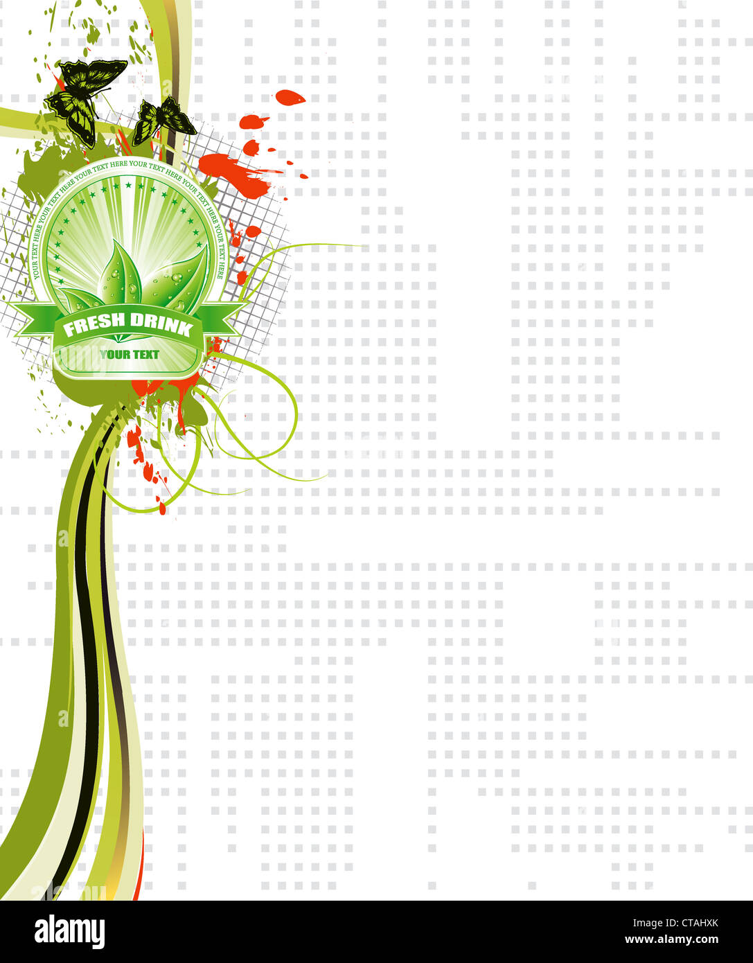 vector label with abstract background Stock Photo - Alamy