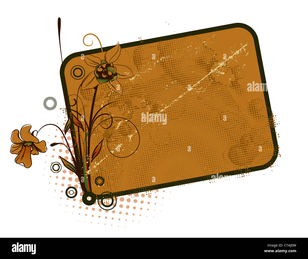 vintage floral frame Stock Photo - Alamy