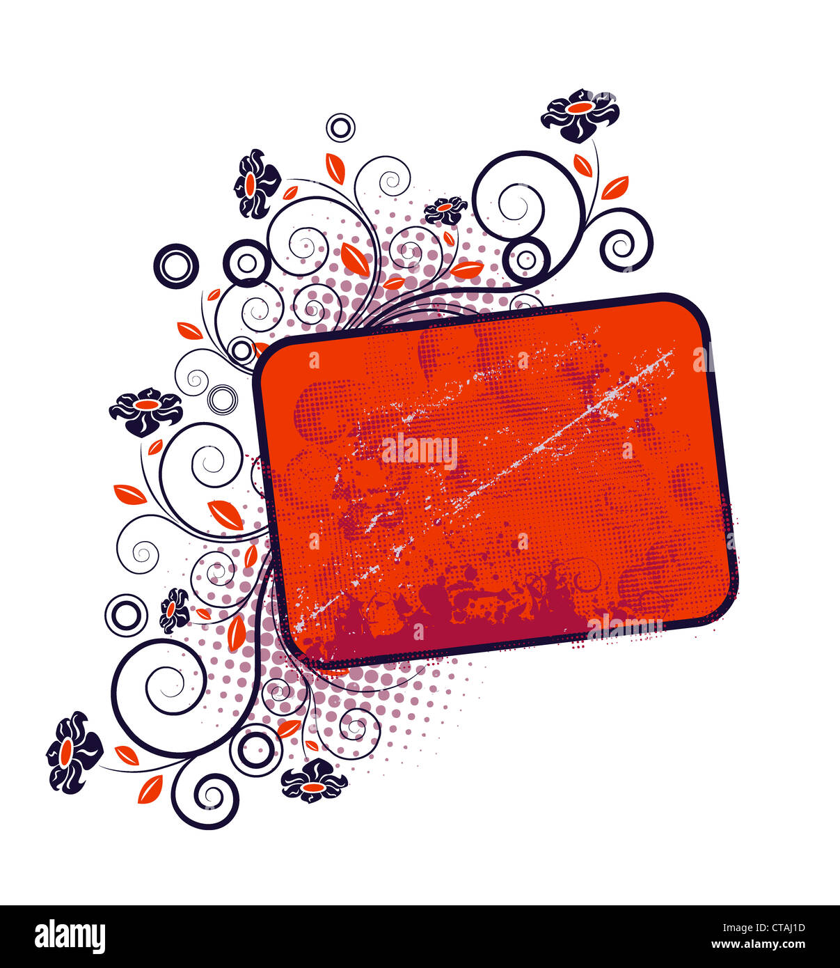 vintage floral frame Stock Photo - Alamy