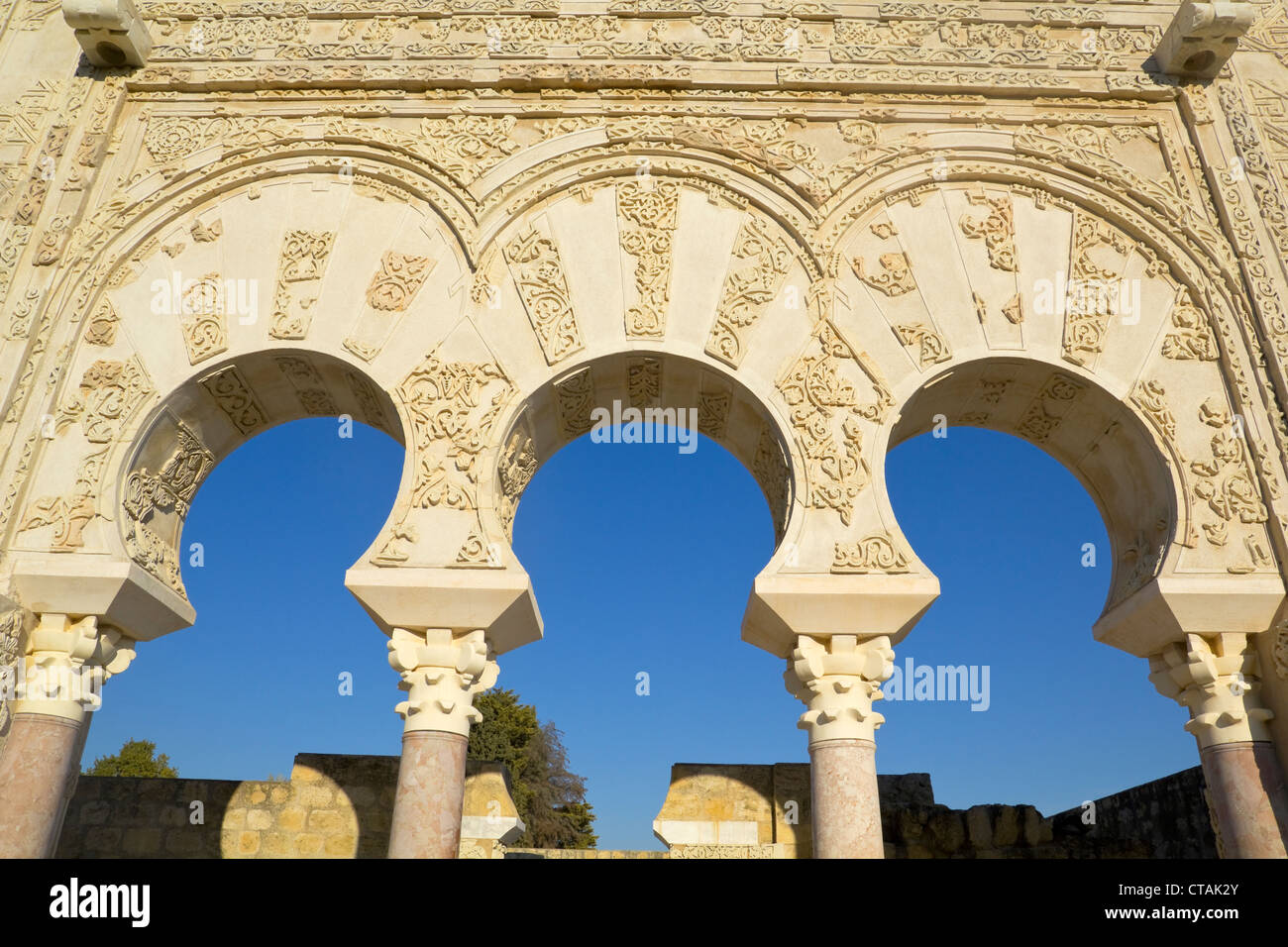 The arches of Madinat Al-Azahra or Medina Azahara. Cordoba. Andalusia ...