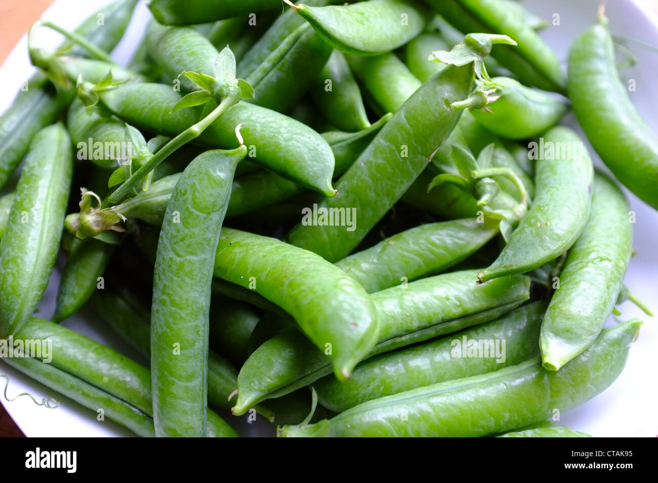Fresh homegrown garden peas in their pods Stock Photo - Alamy