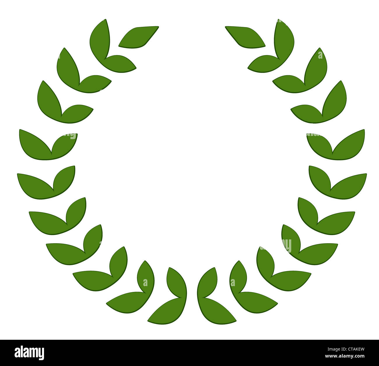 vector green laurel design element Stock Photo - Alamy