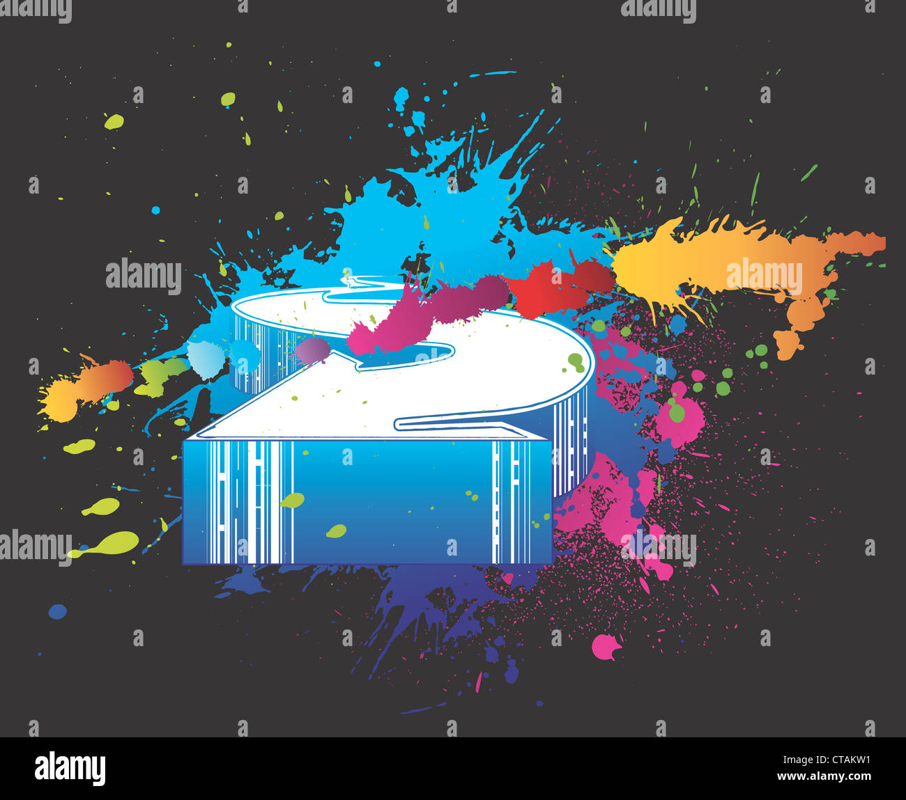 splash background with arrow Stock Photo - Alamy