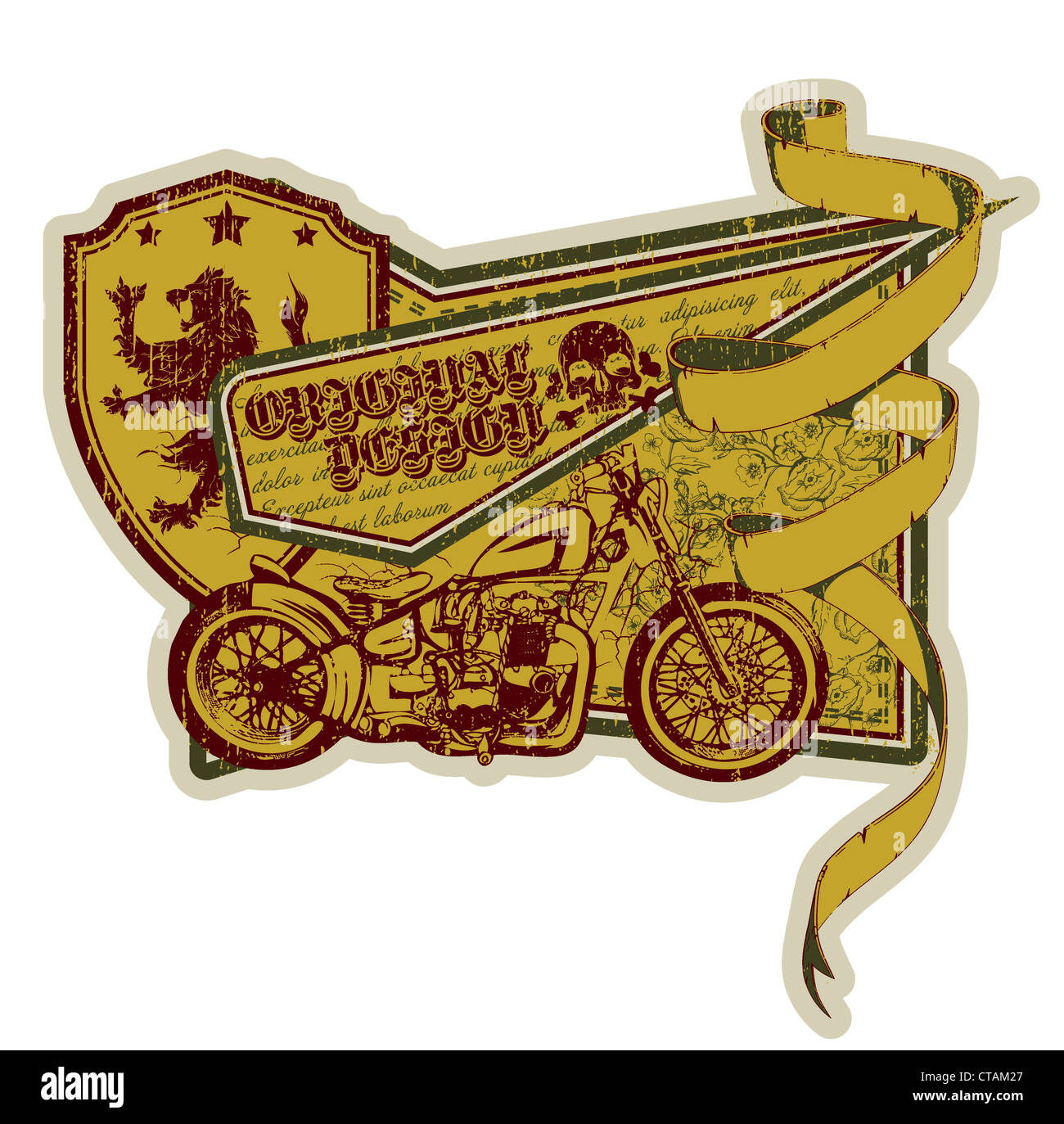 Motorcycle label hi-res stock photography and images - Alamy